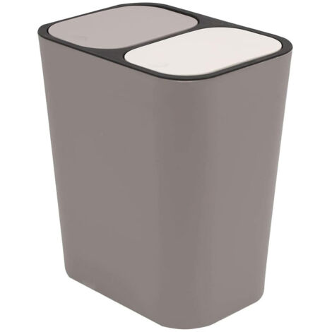 Holdfiturn Double Recycling Waste Bin Rectangle Plastic Trash Can Dual ...
