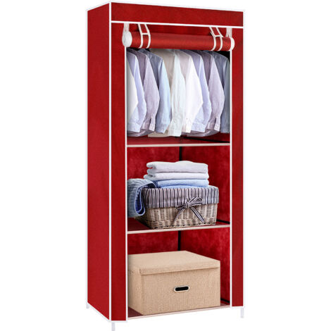 Youyijia Canvas Wardrobe 149x70x45cm Portable Simple clothing storage ...