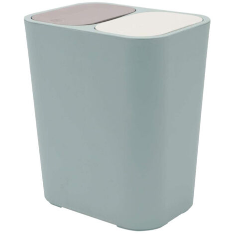 Holdfiturn Double Recycling Waste Bin Rectangle Plastic Trash Can Dual ...