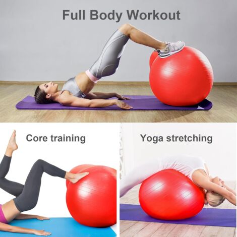Trintion Peanut Ball Anti-burst Exercise Ball,90x45cm Yoga Ball with ...