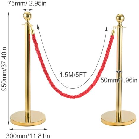 Trintion Queue Barrier Posts Stands 2-Pack Crowd Control Stanchions ...