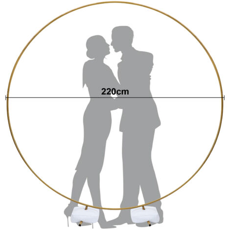 Youyijia Gold Round Balloon Arch Kit - 2.2M Balloon Hoop Stand with ...