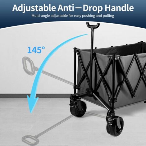 YORKING 300L Folding Trolley on Wheels – Heavy-Duty Utility Wagon with ...