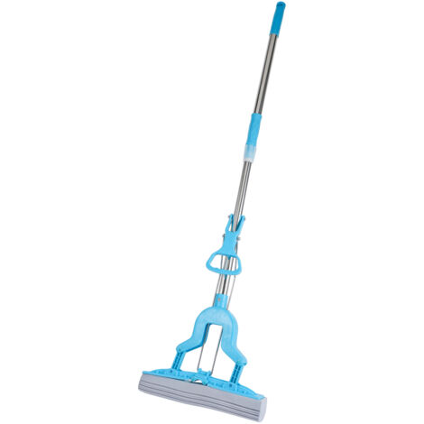 Super Absorbent Sponge Mop with Telescopic Handle - Self-Wringing for ...