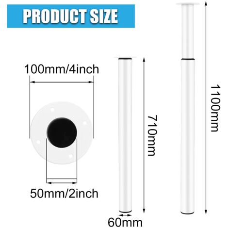 Adjustment Table Leg 710-1100mm Height Breakfast Bar Legs Worktop Desk ...