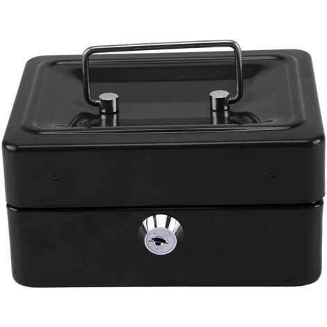 Small Cash Box 14 11 7cm With Lock Cash Safe Box Petty Cash Tin For ...