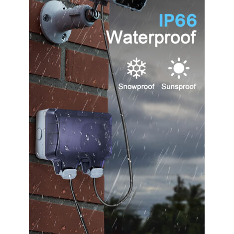 15M 2 Gang IP66 Outdoor Waterproof Socket with Extension Lead 13Amp ...