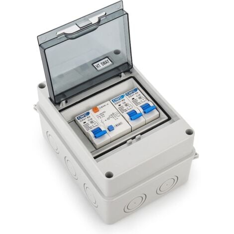 2 Way Consumer Unit, IP65 Circuit Breaker Panel, Garage Consumer Unit ...