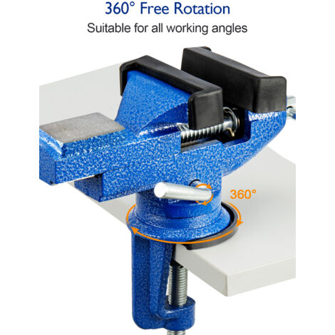 Bench Vice 80mm Vices for Workbench 360 Degrees Swiveling Portable ...
