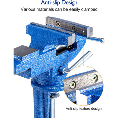 Bench Vice 80mm Vices for Workbench 360 Degrees Swiveling Portable ...