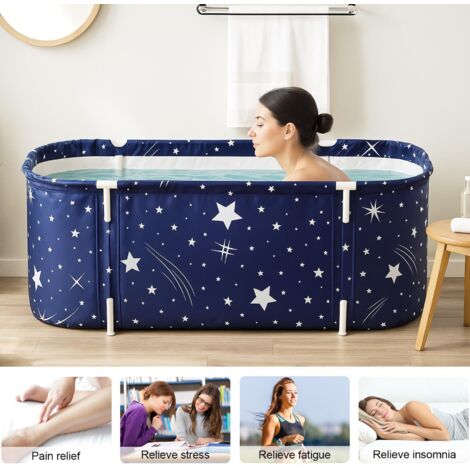 Ice Bath Outdoors 230L Foldable Lumi Ice Bath Bathtub for Outdoor or ...