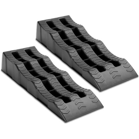 2pcs Car Ramps 4 Ton Plastic Kerb Ramps Wavy Ramp Car Ramps Heavy Duty