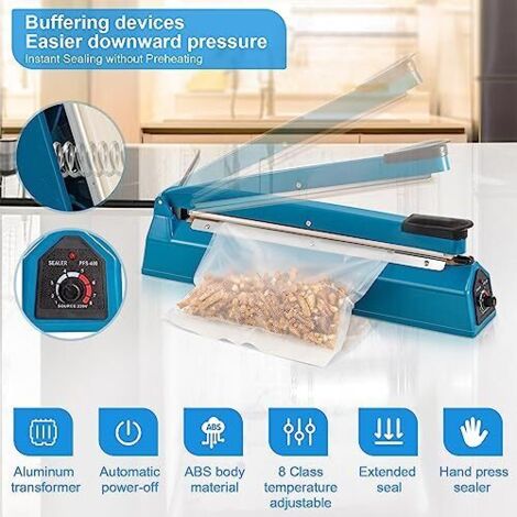 400mm Impulse Heat Sealer Portable Sealing Machine Balloon Heat Sealer ...