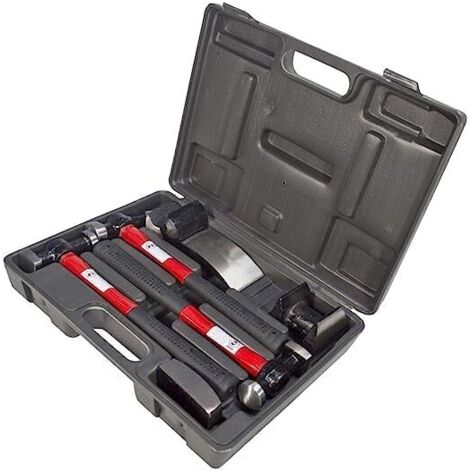 Body Panel Dent Repair Tool Kit Fibre 7pc Car Body Beating Hammers