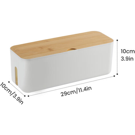 Cable Tidy Box 29x10x10cm Management Box Cord Organizer with Ventilated ...