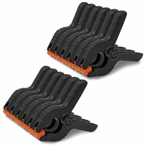 12pcs Plastic Spring Clamp Heavy Duty Nylon Spring Clips Set 6 Inch ...