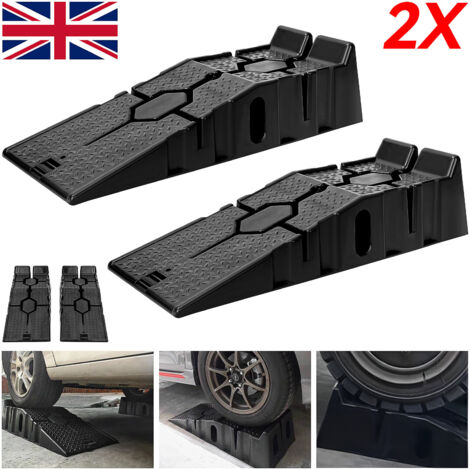 2Pcs Car Ramps Heavy Duty - 5000KG Capacity, Polypropylene Plastic ...