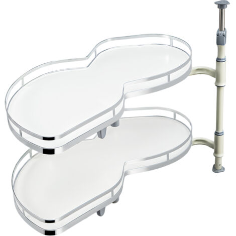 Swing Right Blind Corner Cabinet 2-Tier Slide Out Organizers Cabinet ...