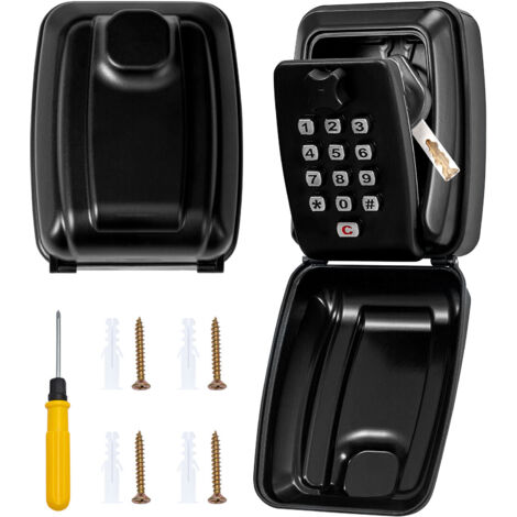Wall Mounted Key Cabinets 12-Digit Combination Key Lock Box Outdoor ...