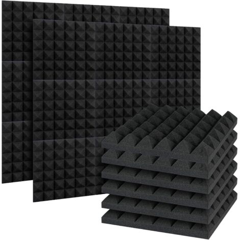 Acoustic Foam Panels 24 Pack with Double Sided Tape Thick Acoustic Foam ...