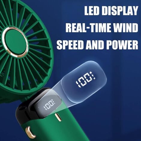 Hand Held Fan,Portable Handheld USB Rechargeable Fans with 5 Speeds ...