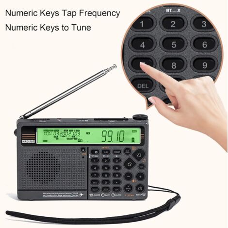 Radio Portable à Ondes Courtes, HRD-757 SW FM MW AIR V.UHF WB Radio ...