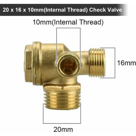 2PCS Clapet Anti Retour Compresseur en Cuivre 10mm 16mm 20mm Valve Anti ...