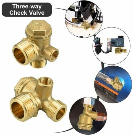 2PCS Clapet Anti Retour Compresseur en Cuivre 10mm 16mm 20mm Valve Anti ...