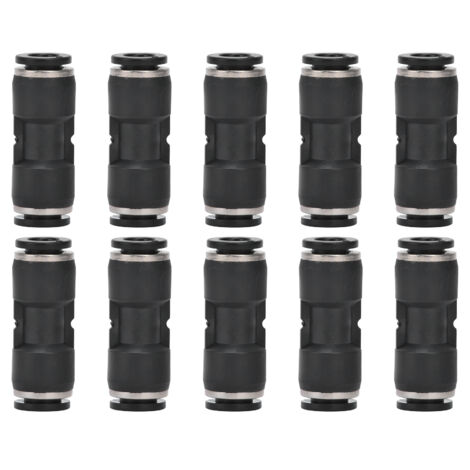 Lot de 10 raccords pneumatiques droits à emboîter pour tuyaux ...