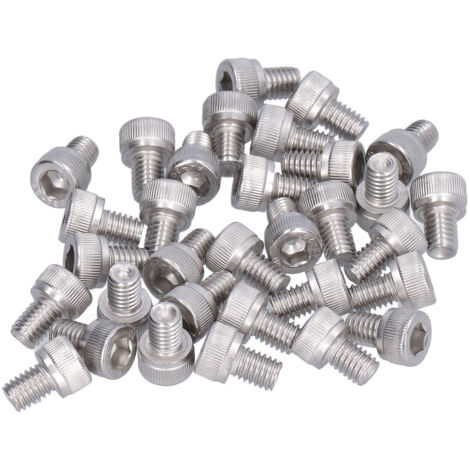 Lot de 30 vis M6 en acier inoxydable 304 A2-70 à tête hexagonale creuse ...