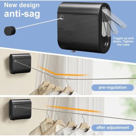 Retractable Clothes Line for Indoor and Outdoor Use, 4.2 m 304 ...