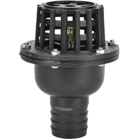 Water Pump Foot Valve, Black PVC Low Pressure Flat Check Valve, Low ...