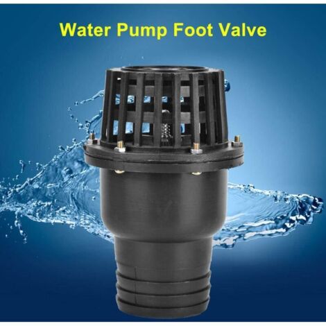 Water Pump Foot Valve, Black PVC Low Pressure Flat Check Valve, for ...