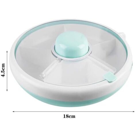 Snack Spinner Kids Rotating Snack Box with Compartments Portable Melon ...