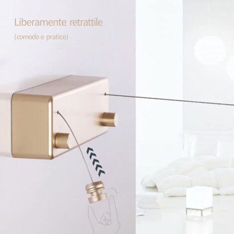 4.2M Retractable Invisible Washing Line for Indoor Hotel Balcony Bathroom
