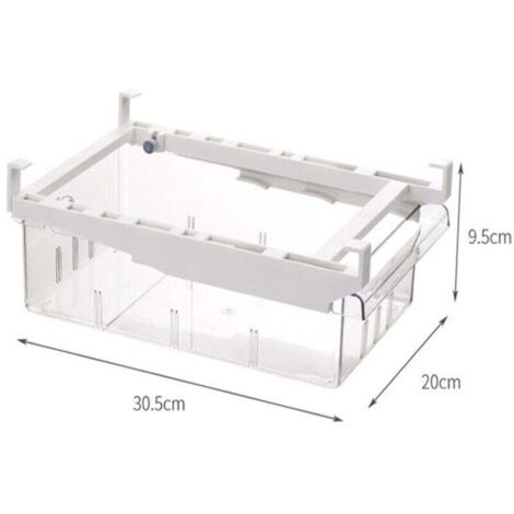 2 x Fridge Drawer Fridge Storage Box, 30.5 x 20 x 9.5 cm, Expandable ...