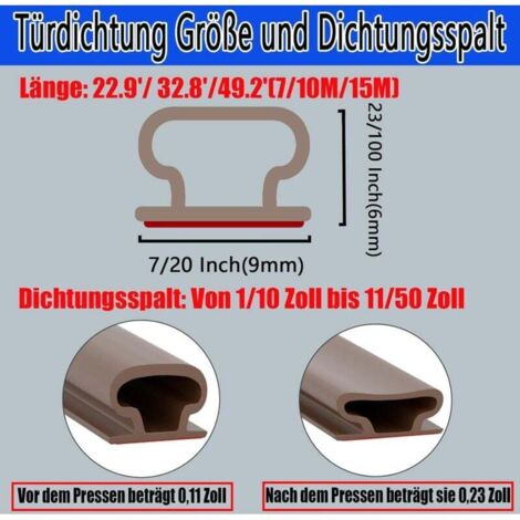 Door Seal Self-Adhesive Rubber Seal for Door and Window Frames ...