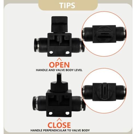 5pcs 12mm Tubes OD Ball Valve Air Flow Control Straight Pneumatic Union ...