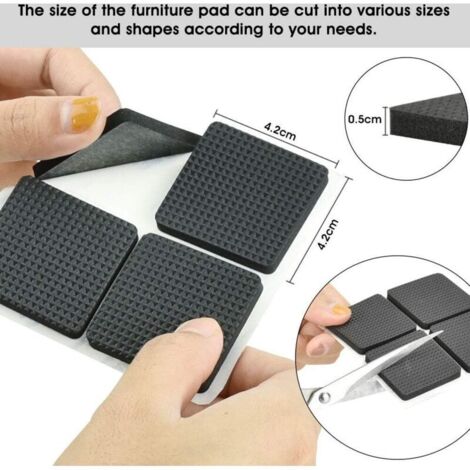 20Pcs Patin Antiderapant Caoutchouc Tampon Caoutchouc Adhesif Patin ...