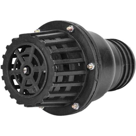 Water Pump Foot Valve, Black PVC Low Pressure Flat Check Valve, for ...