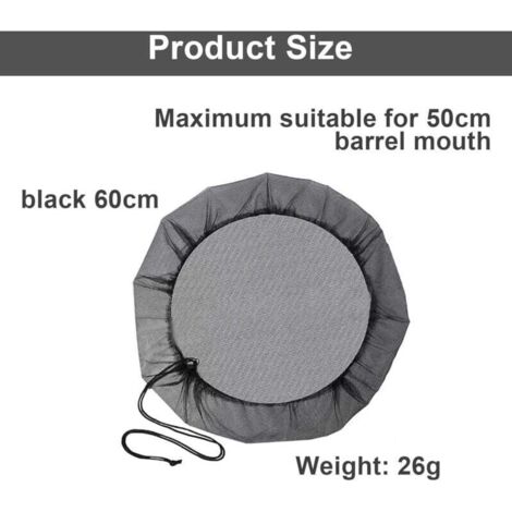 3 Pièces Filet pour Baril de Pluie 60cm, Filet Recuperateur Eau ...