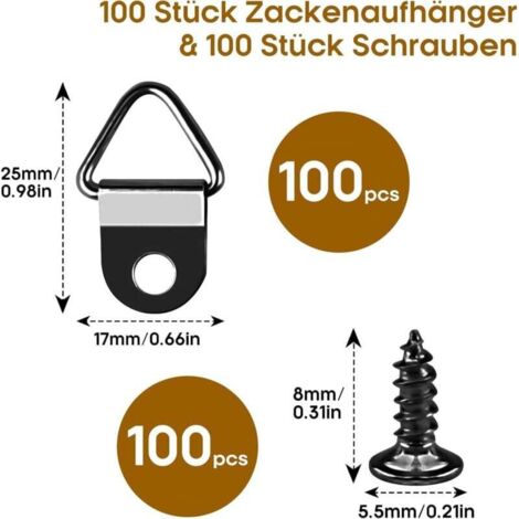 100 Pièces Accroche Tableau Attache Cadre Mural Crochet Tableau Attache ...