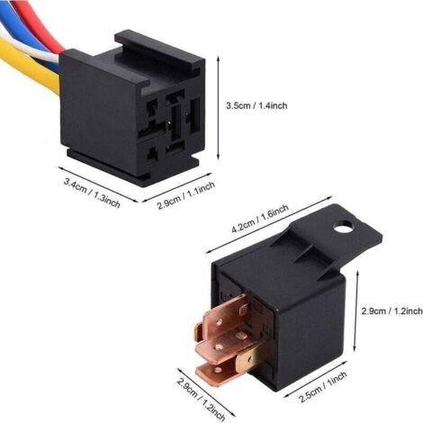 Relais 12V 80A à 5 Broches pour Voitures et Camions - Commutateur Lourd ...
