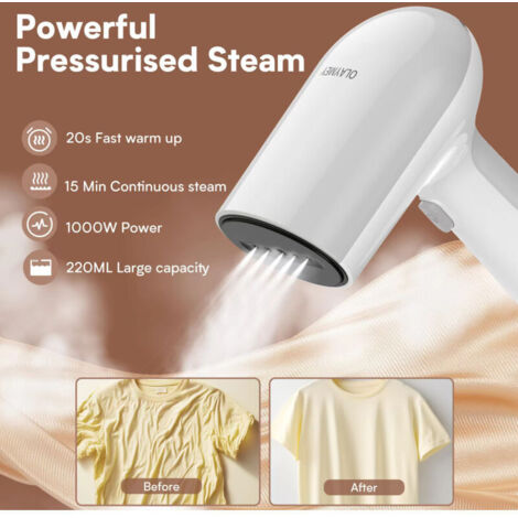 Défroisseur de plis pour vêtements vapeur portable efficace 1000W ...