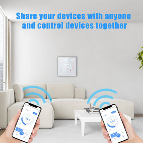 Trywise Thermostat WiFi intelligent, commande vocale, écran LCD ...