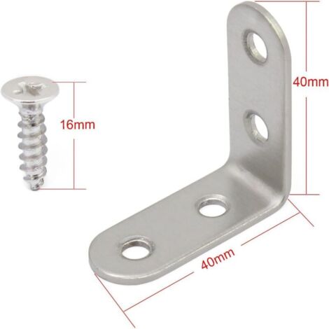10 Pack Stainless Steel Angle Brackets, Square Edge Angle Brackets ...