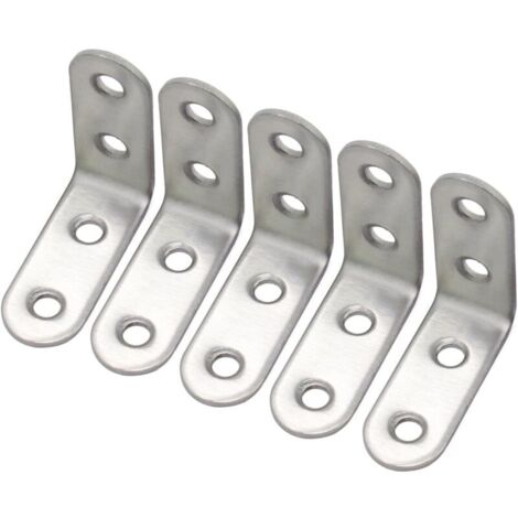 10 Pack Stainless Steel Angle Brackets, Square Edge Angle Brackets ...