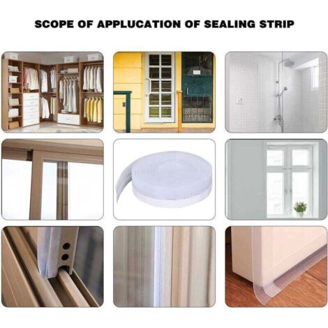 Bande d'Étanchéité 5m x 25mm - Silicone Transparent, Résistant aux ...