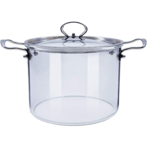 Marmite en verre avec couvercle Marmite en verre transparent (3,5 L)