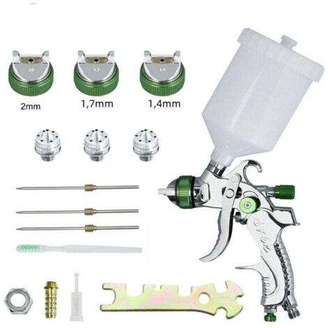 Pistolet à peinture professionnel HVLP 0,8/1,0/1,4/1,7/2,0 mm Buse d ...